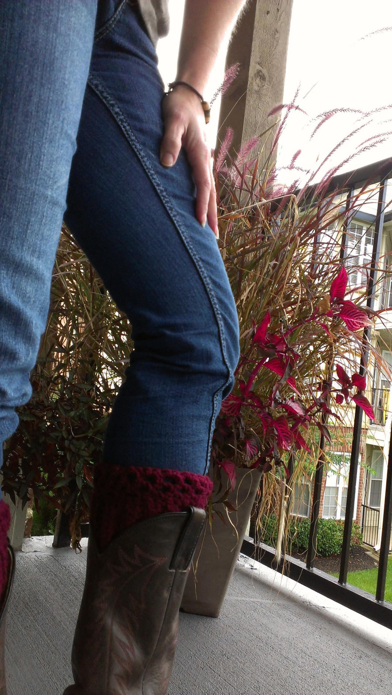 Crochet Boot Cuff Leg Warmer Cream/ivory on Luulla